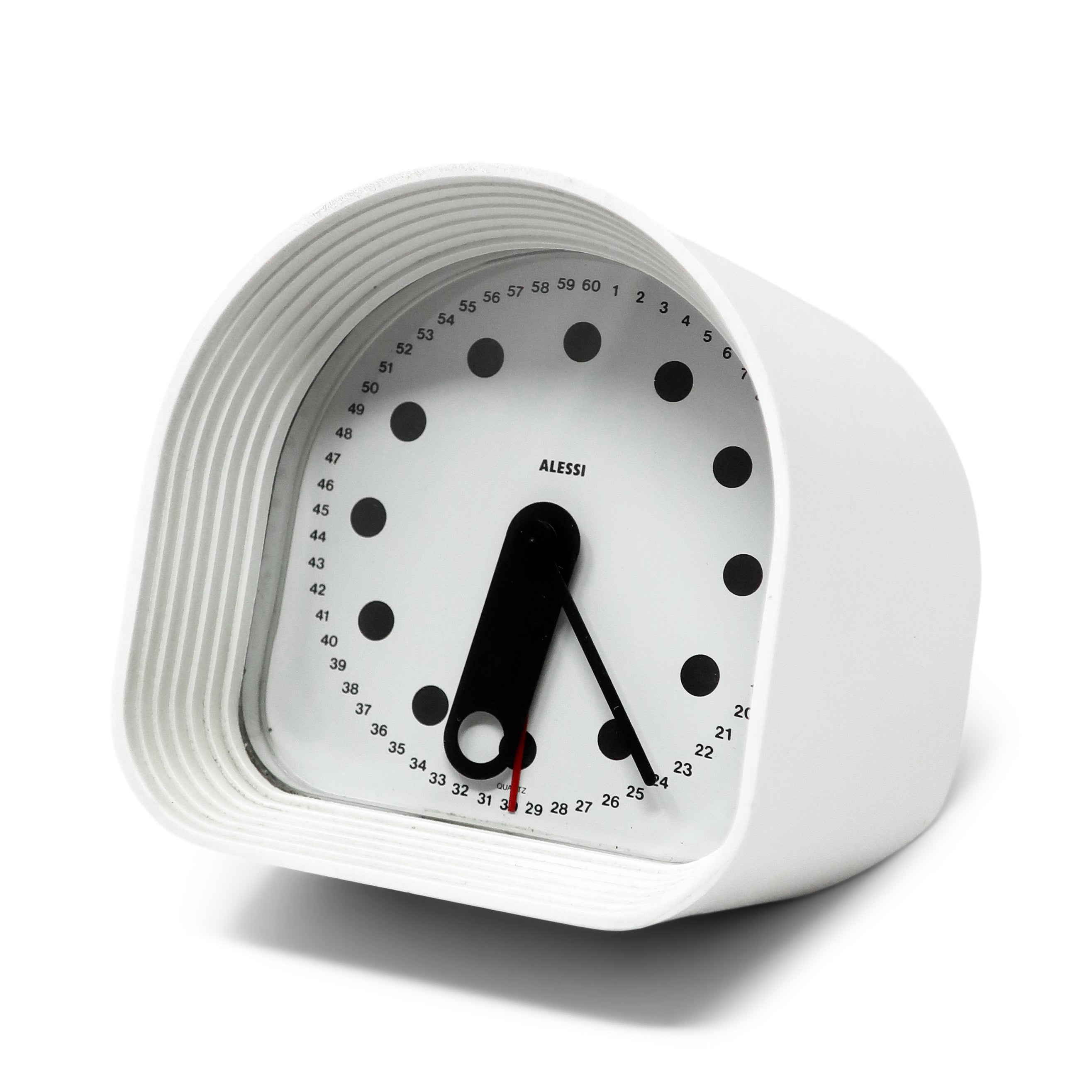White Optic Clock by Joe Colombo for Alessi | Tenon Design