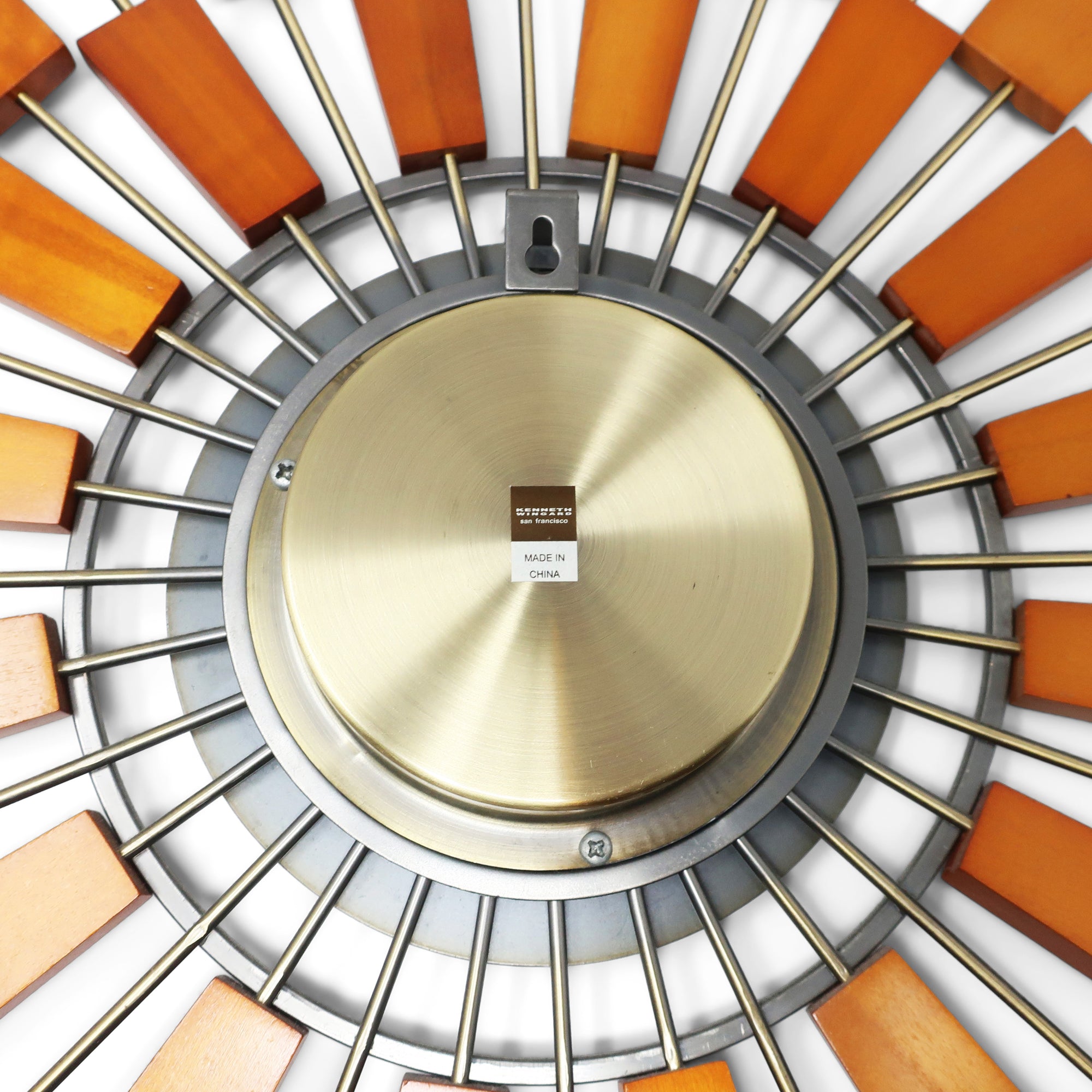 Mid-Century Modern Style Sunburst Atomic Wall Clock By Kenneth Wingard ...