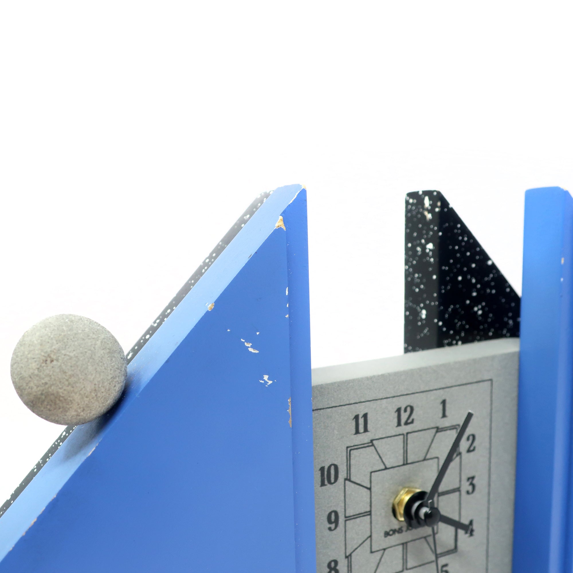 1980s French Postmodern Mantle Clock | Tenon Design