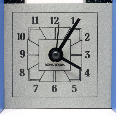 1980s French Postmodern Mantle Clock | Tenon Design