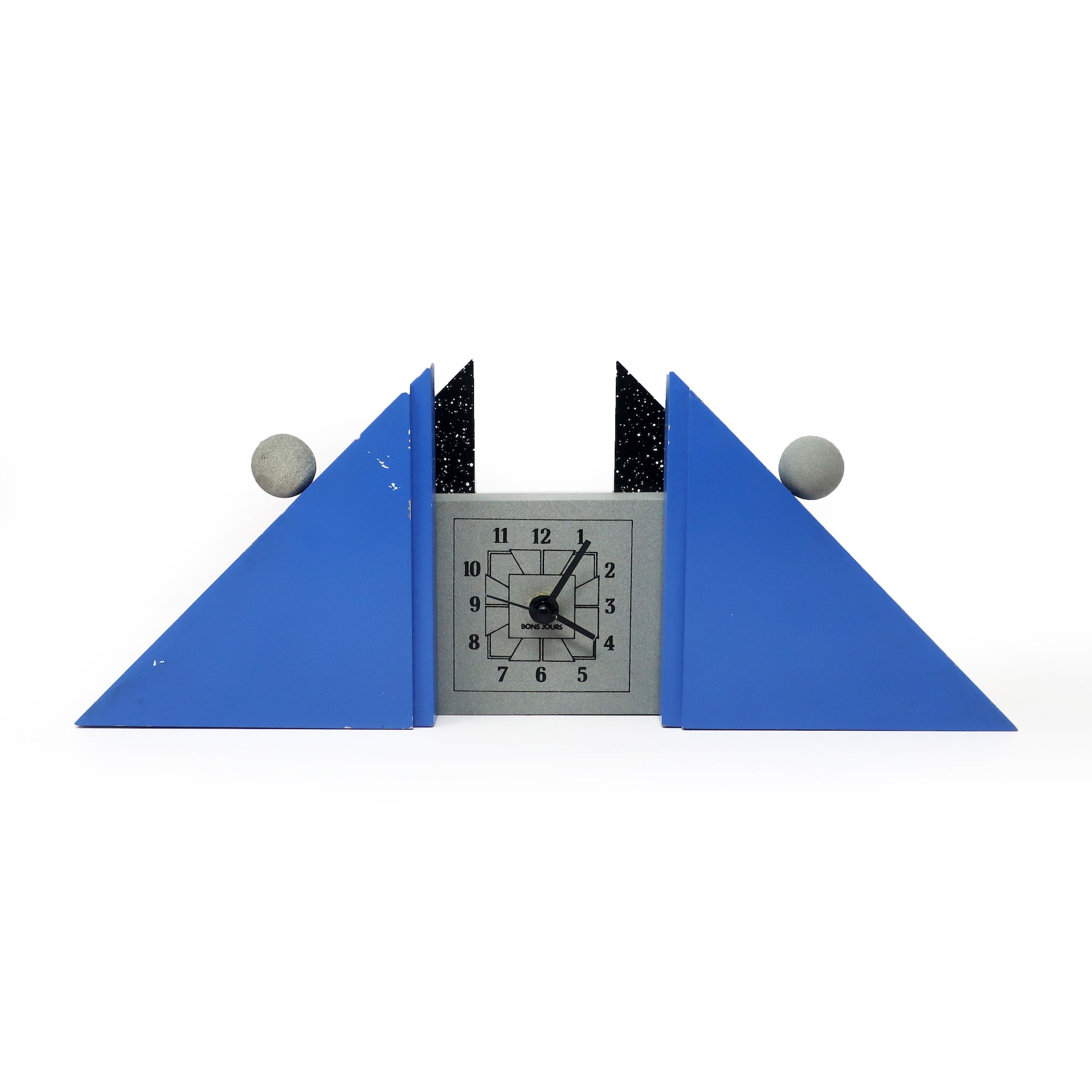 1980s French Postmodern Mantle Clock | Tenon Design