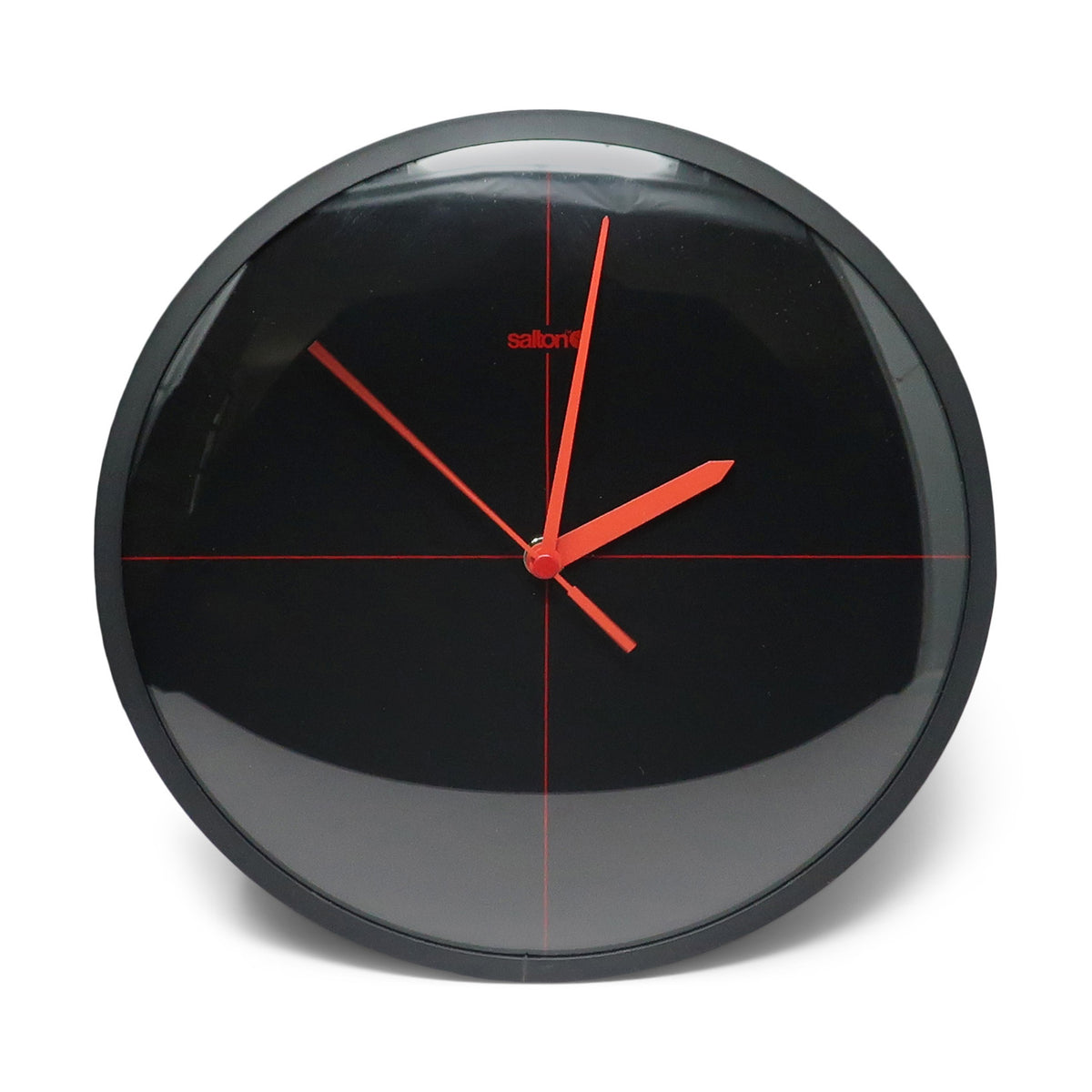 1990s Minimalist Black Wall Clock by Salton | Tenon Design