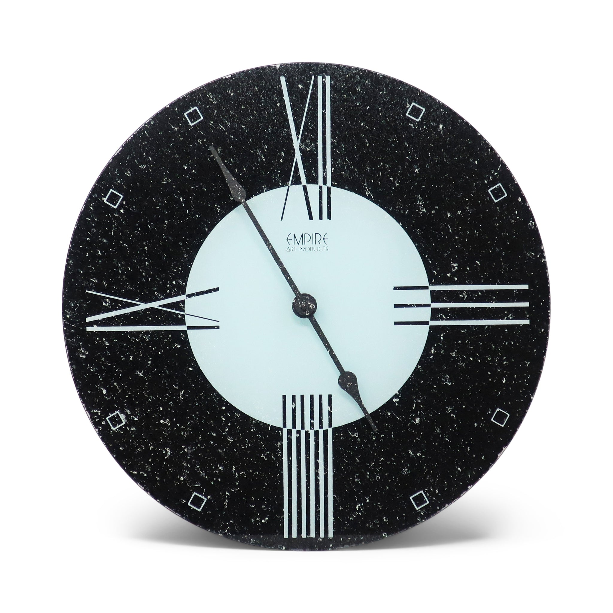 1980s Postmodern Reverse Painted Glass Wall Clock by Empire Art | Tenon ...