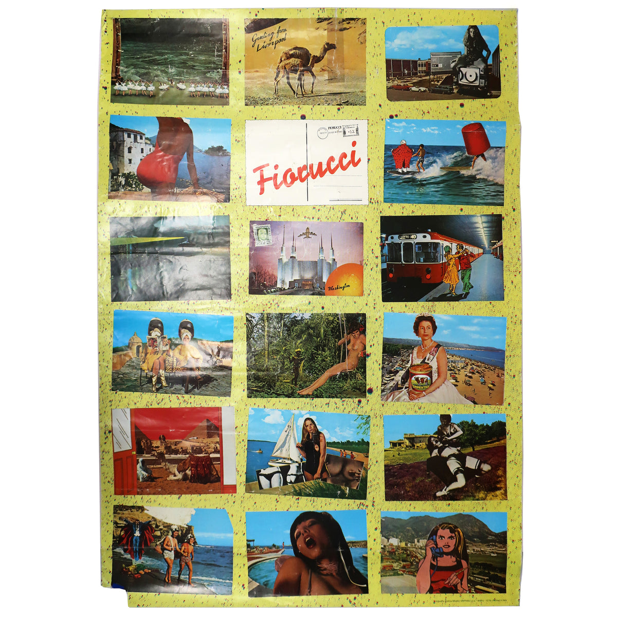 Vintage Fiorucci Travel Postcard Collage Poster 1979 | Tenon Design