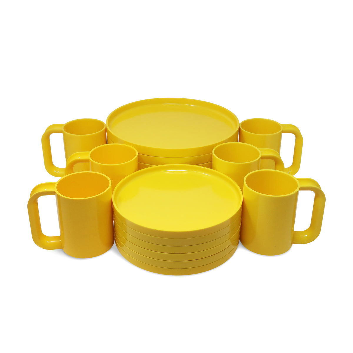 Yellow Massimo Vignelli for Heller Dinnerware - Set of 18 | Tenon Design