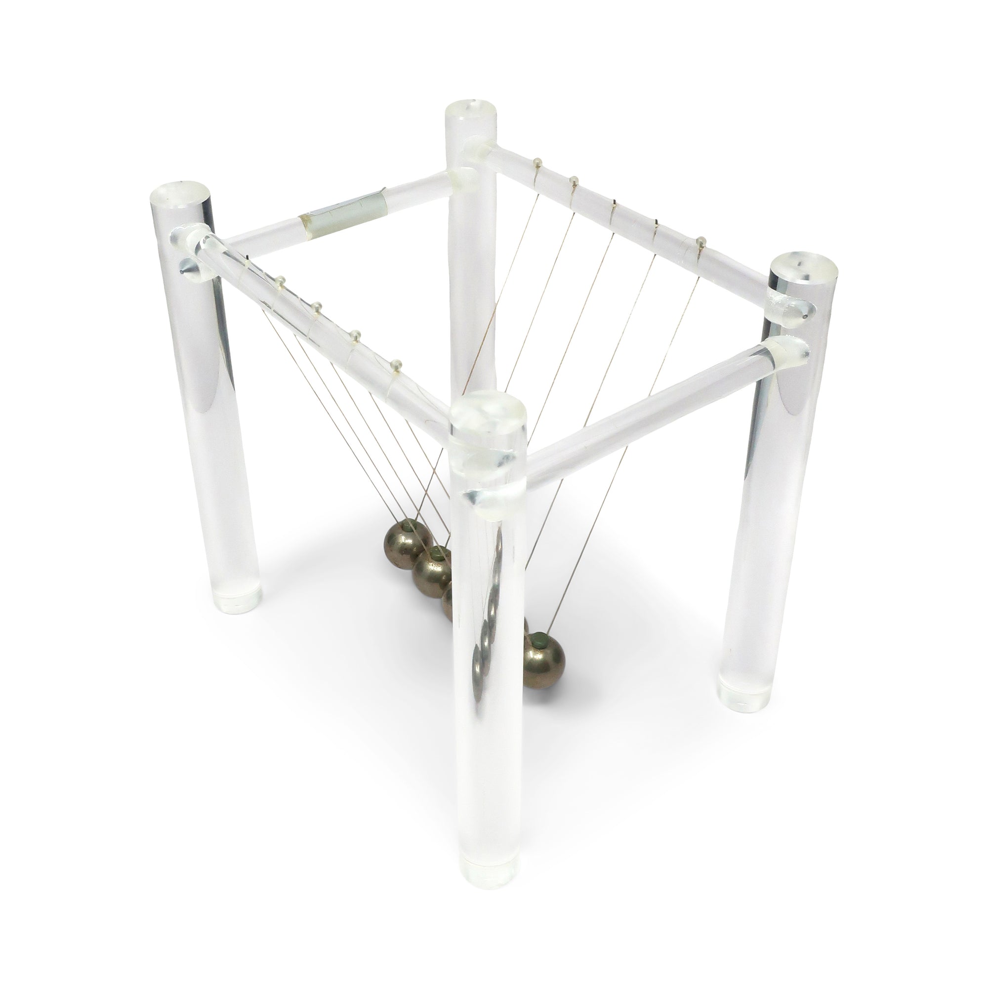 1970s Lucite Newton's Cradle and Kinetic Toy | Tenon Design
