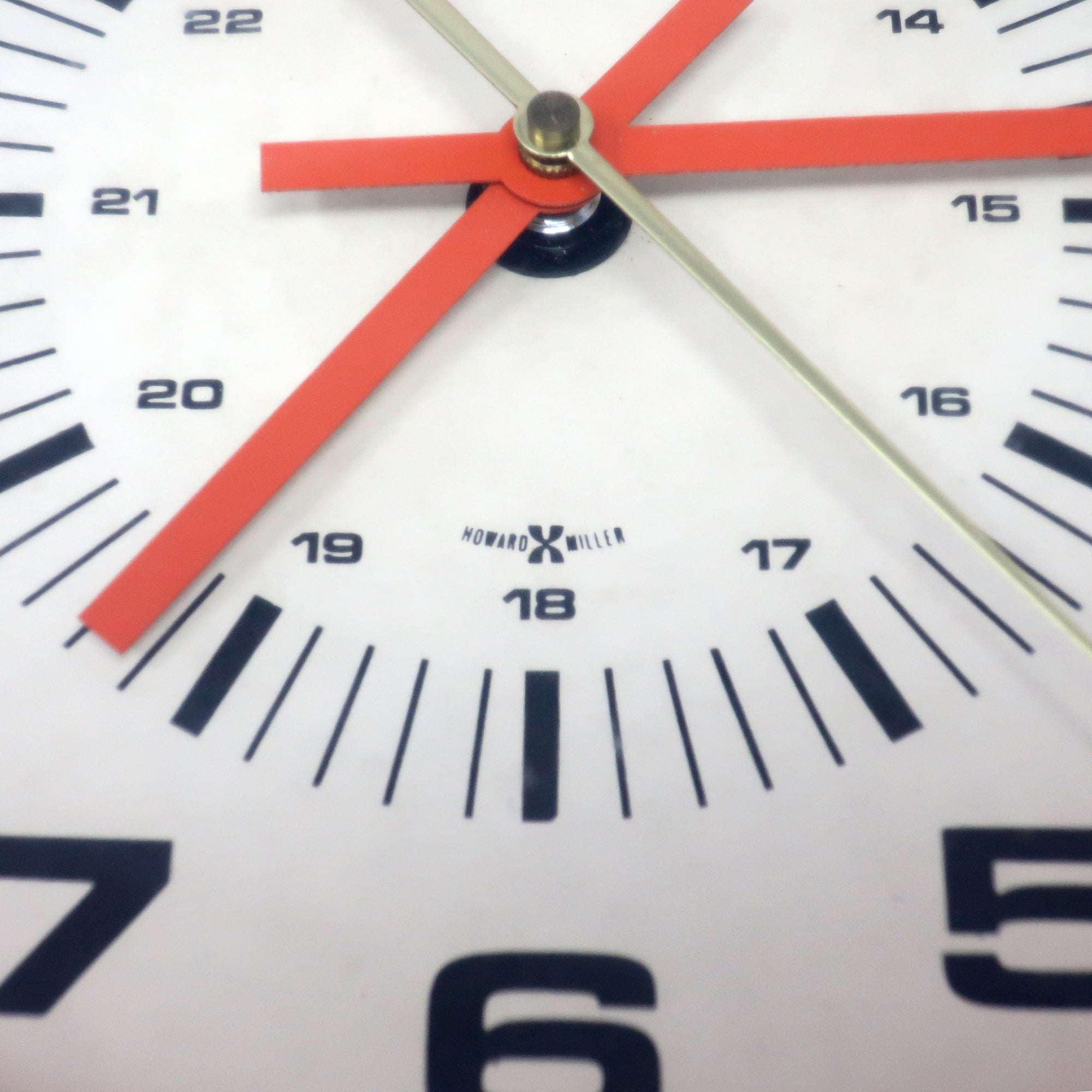 Vintage Orange Wall Clock by Howard Miller | Tenon Design