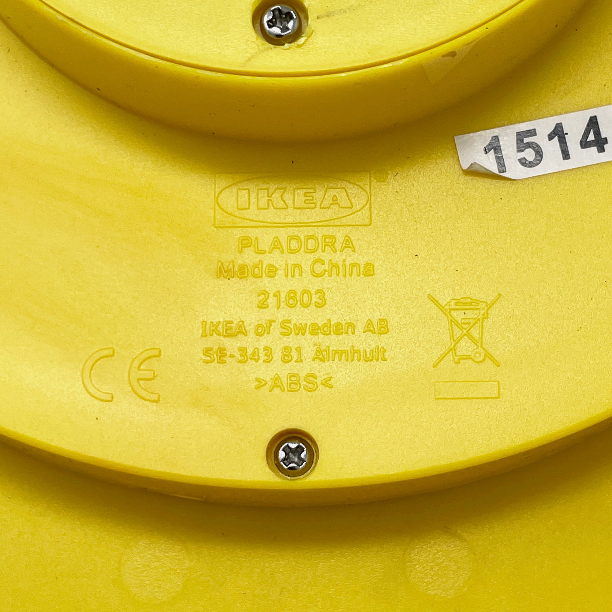 1990s Yellow and Black Plastic Wall Clock by Chenyi Ke for IKEA | Tenon ...