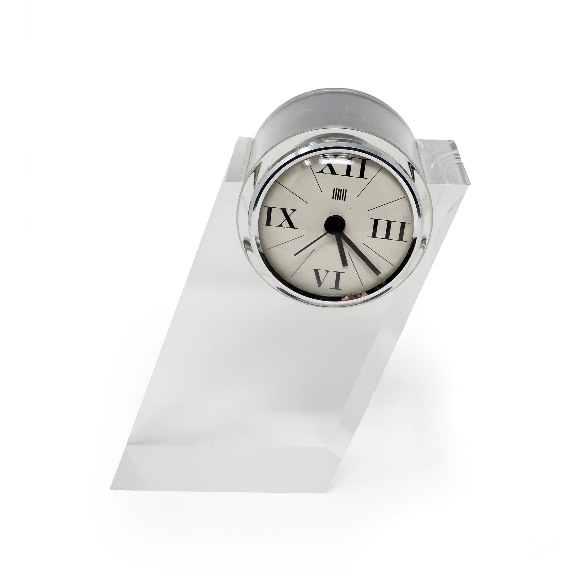 1980s Lucite Desk Clock by Feliceantonio Botta | Tenon Design