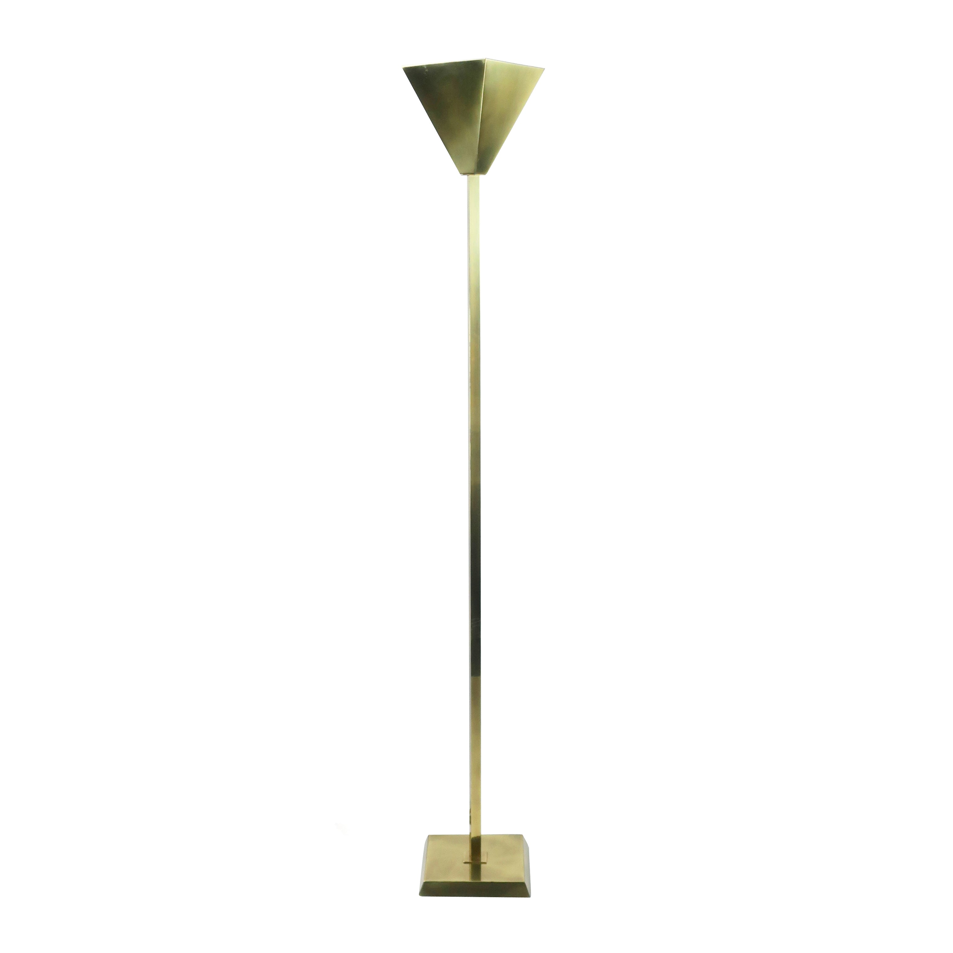 1980s Brass Torchiere Floor Lamp by Fredrick Cooper | Tenon Design