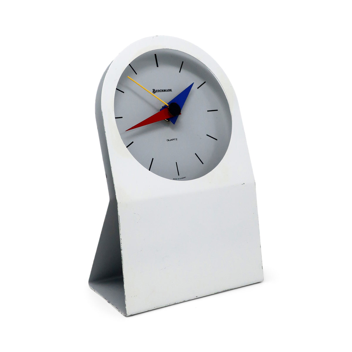 1980s Postmodern Benchmark Quartz Desk Clock | Tenon Design