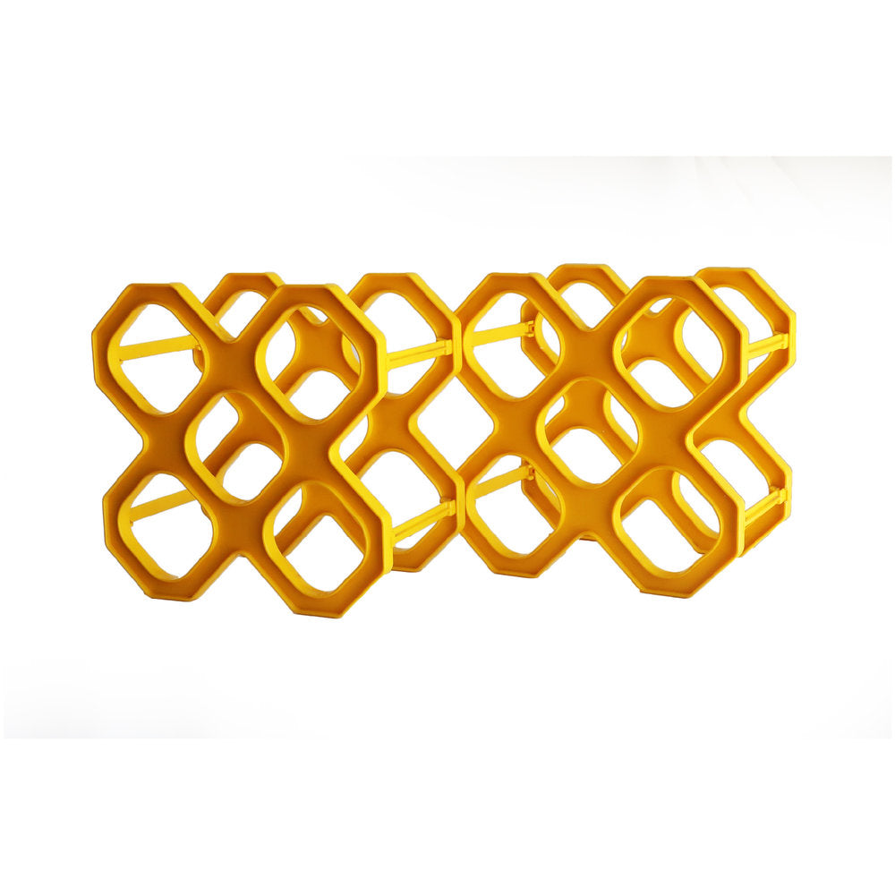 Pair of Vintage Yellow Mod Wine Racks | Tenon Design