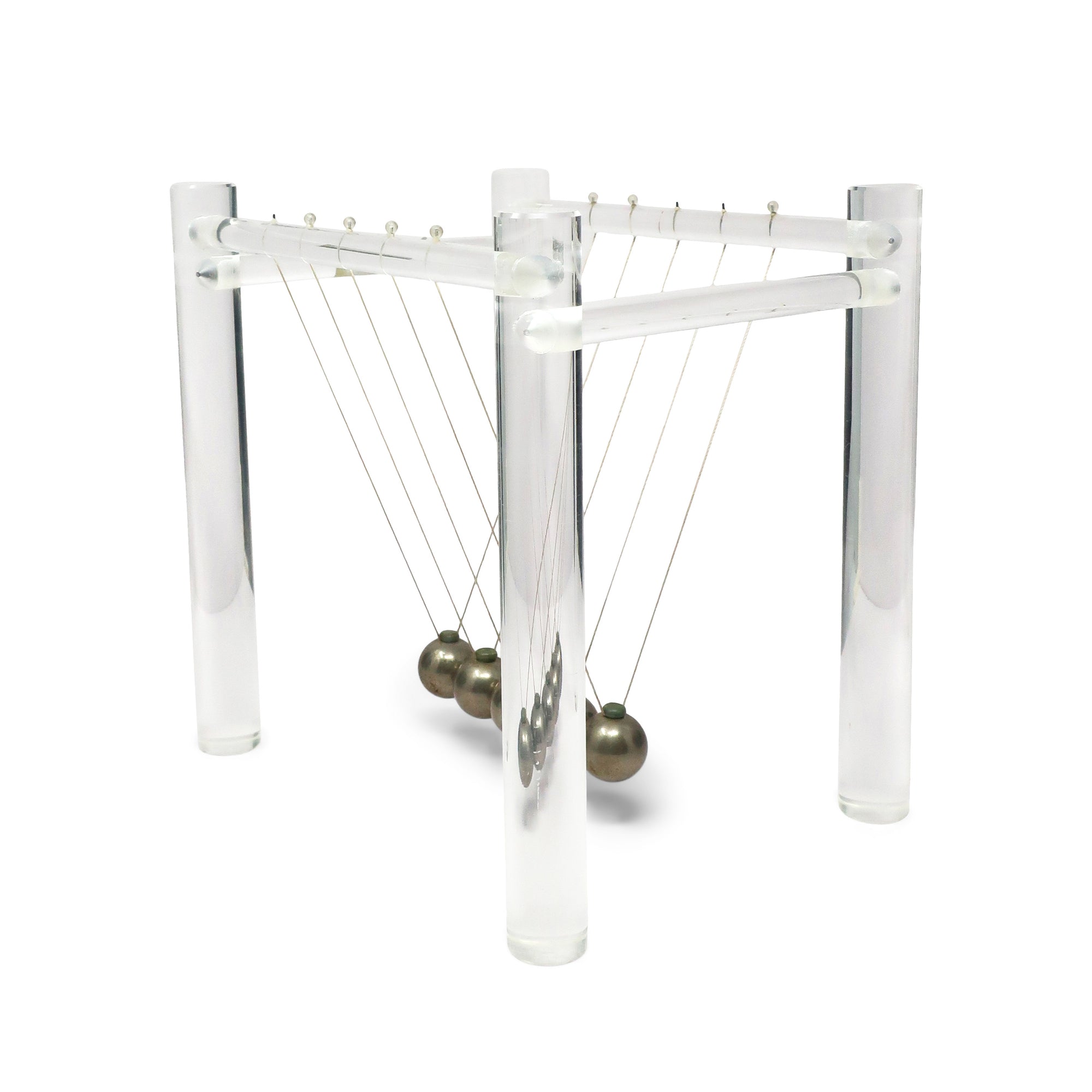 1970s Lucite Newton's Cradle and Kinetic Toy | Tenon Design