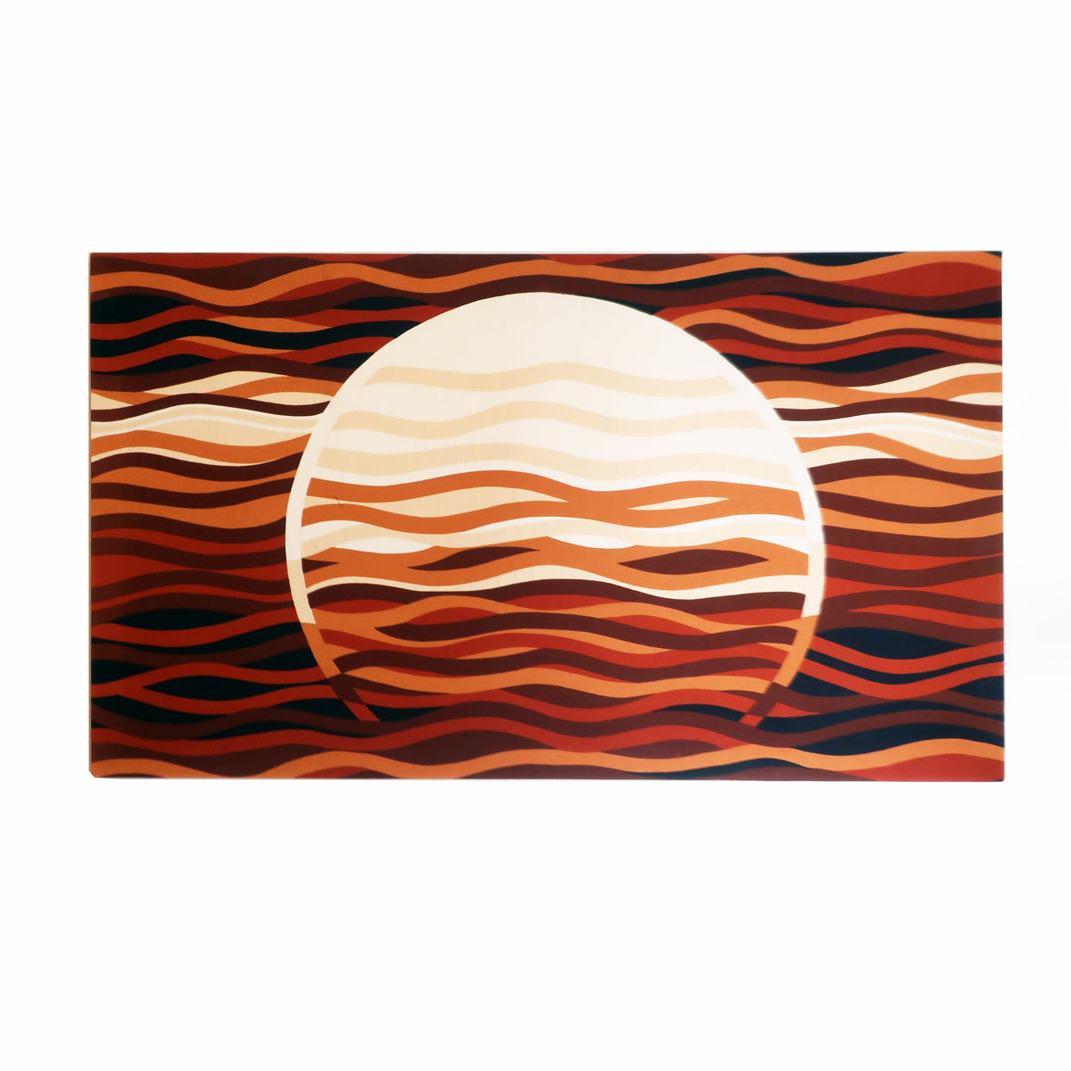 1970s Vintage Silk Screened Sunset Textile | Tenon Design