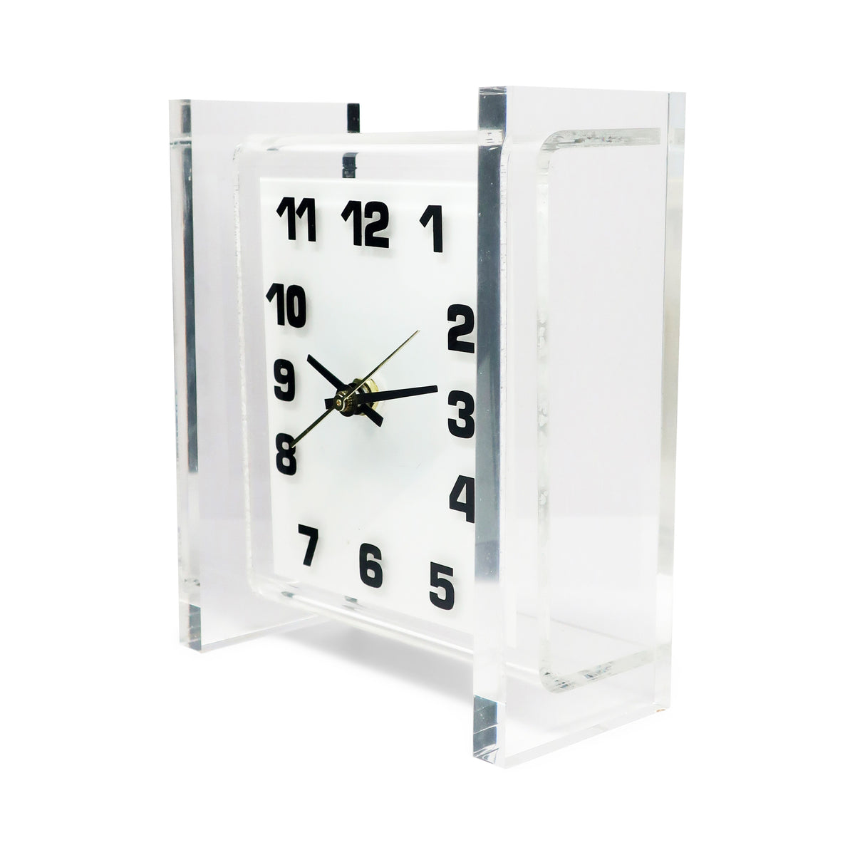 1970s Vintage Lucite Desk Clock | Tenon Design