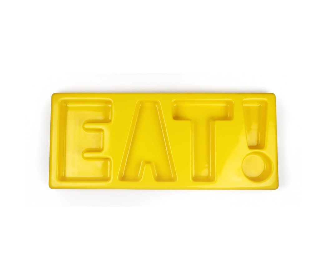 Yellow Molded Plastic EAT! Sign | Tenon Design